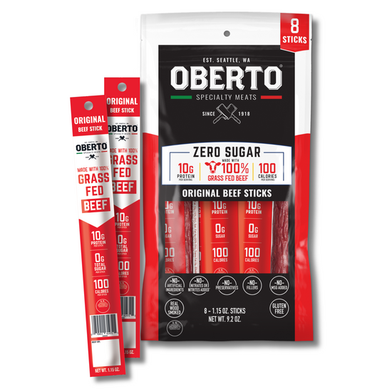 Original Grass Fed Beef Sticks - 8 Pack – Oberto Snacks Inc.