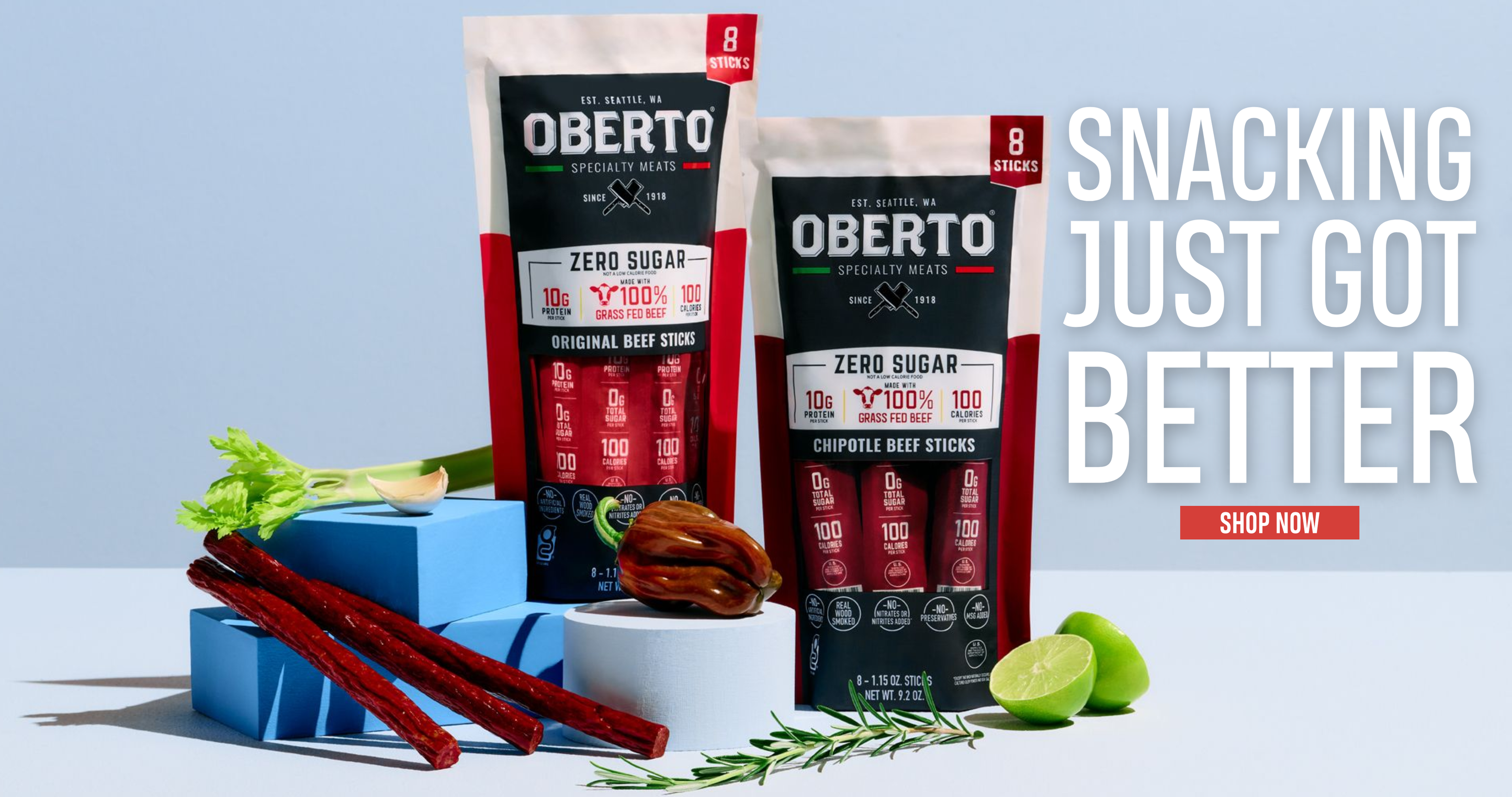 Oberto | Grass-Fed Beef Sticks & High Protein Meat Snacks – Oberto ...